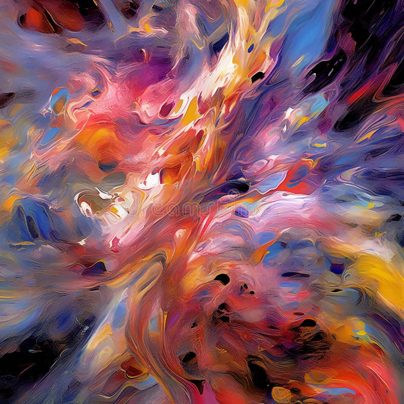 Abstract Background with Stripes of Different Colors and Blurred ...