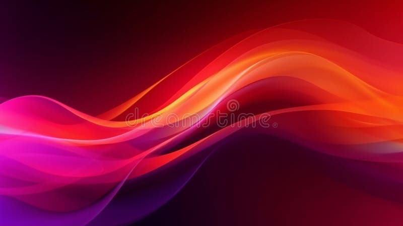 Abstract Background with Smooth Wavy Lines in Red and Purple Colors ...