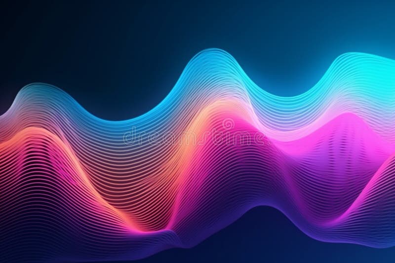 Abstract Background with a Waves Effect in Vibrant Purple and Blue ...