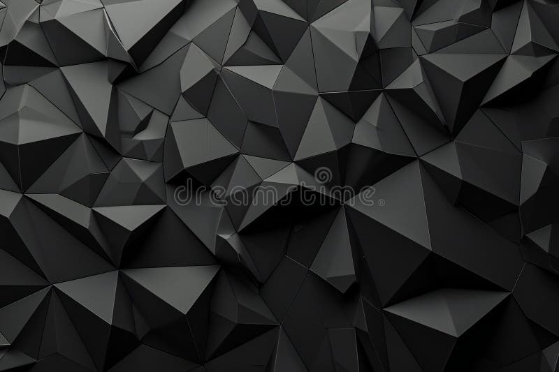 Abstract Black Polygonal Background, Stock Illustration - Illustration ...