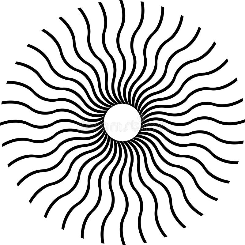Abstract Black Spiral Element Stock Vector - Illustration of twisting ...