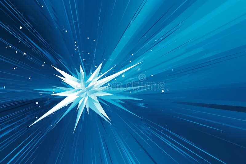Abstract Blue Background with Stars and Rays Stock Illustration ...