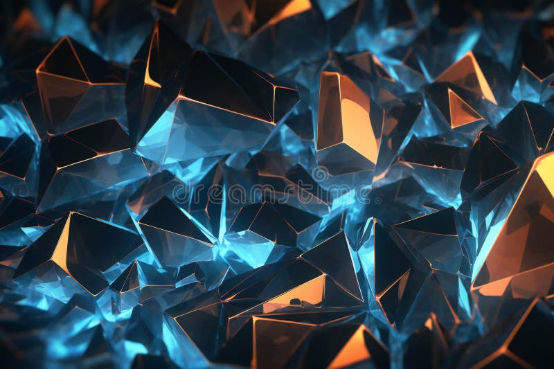 Abstract Blue Crystal Background Stock Illustration - Illustration of ...