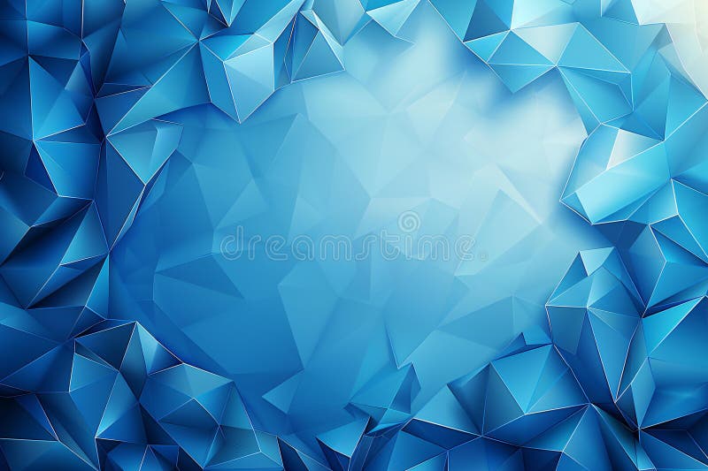 Abstract Blue Geometric Background with a Low Poly Pattern and Gradient ...