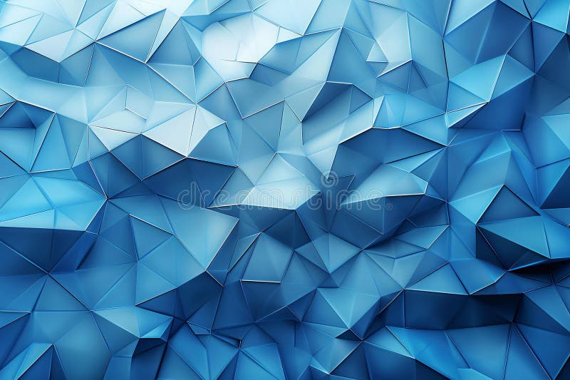 Abstract Blue Geometric Background with a Low Poly Pattern and Gradient ...