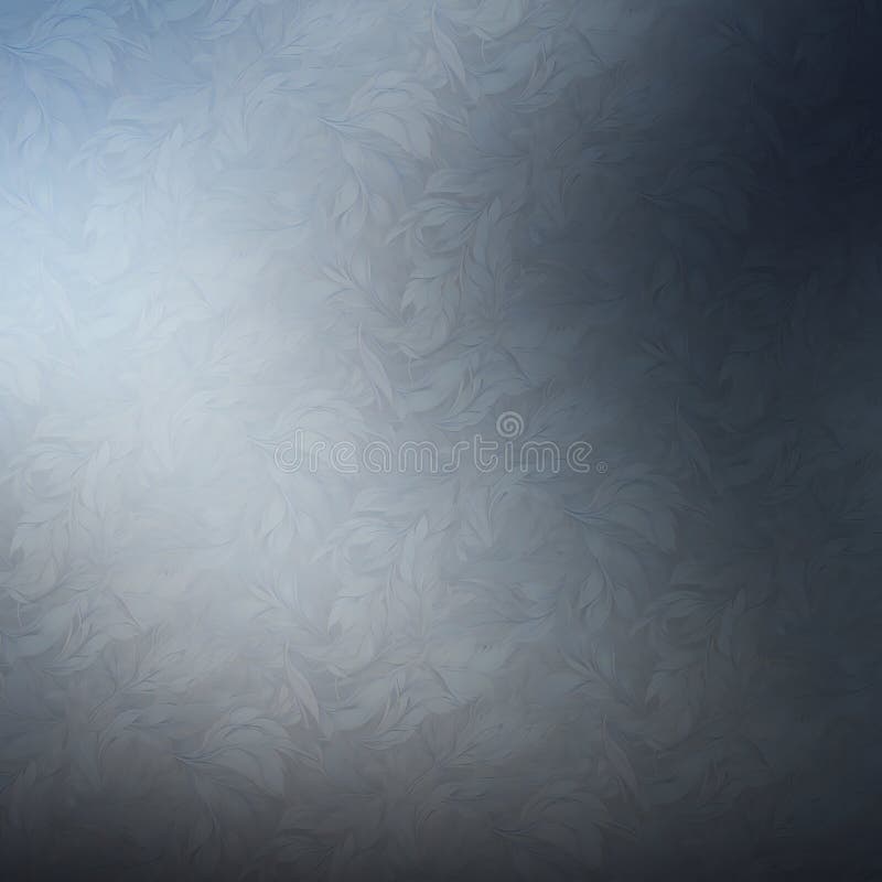Abstract Blue and Gray Background with a Pattern of Leaves in the ...