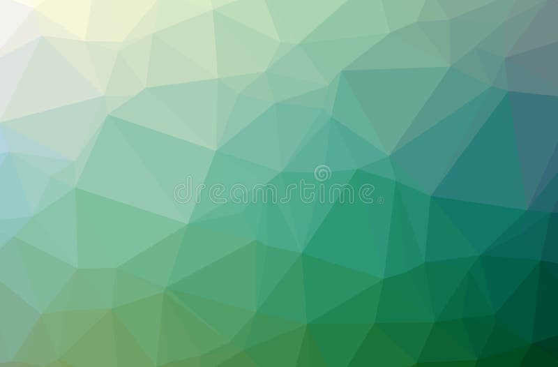 Illustration of Abstract Blue, Green Horizontal Low Poly Background ...