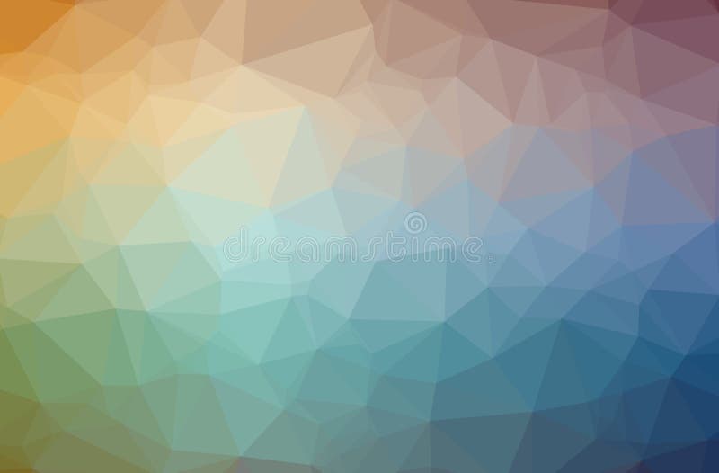 Illustration of Abstract Blue, Green, Orange, Yellow Horizontal Low ...