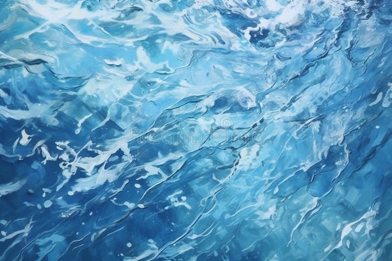 Abstract Blue Water Background, Water Texture, Blue Water Surface with ...