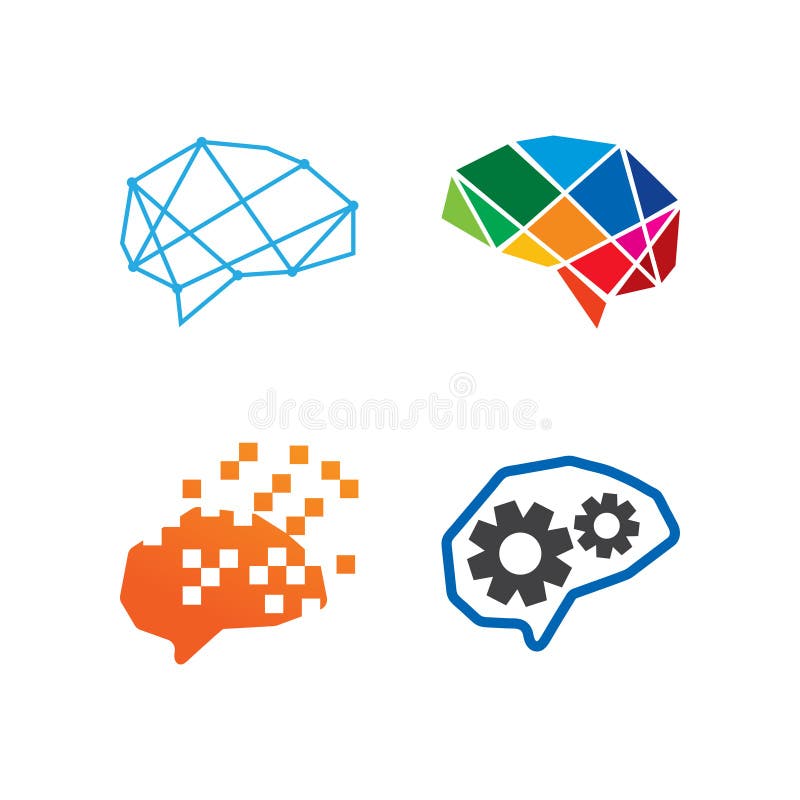 Abstract Brain Logo Template Stock Vector - Illustration of ...