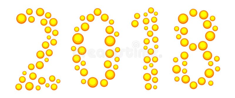 Abstract Bubble 2018 Lettering Stock Vector - Illustration of ...