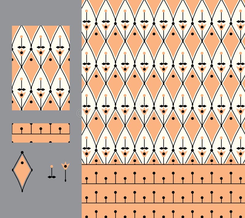 Circle Dish Pattern Design Seamless Display Stock Vector - Illustration ...