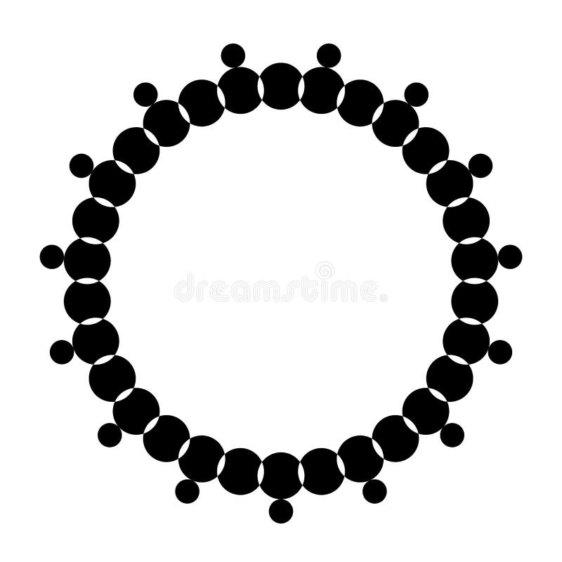 Illustration Abstract Circle of Negative Space for Copy Placement is ...