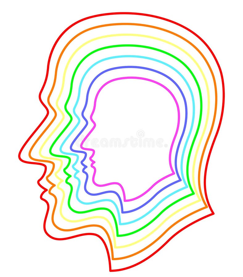 Human contour layer head stock vector. Illustration of head - 132025258