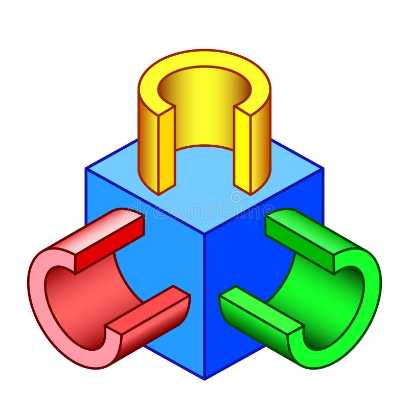 Tee Fitting Color Illustration Stock Vector - Illustration of ...