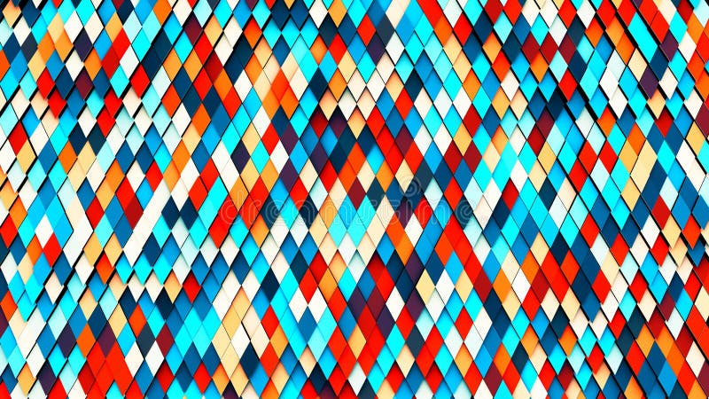 Illustration of Abstract Colorful Rhomb Geometric Surface Stock ...