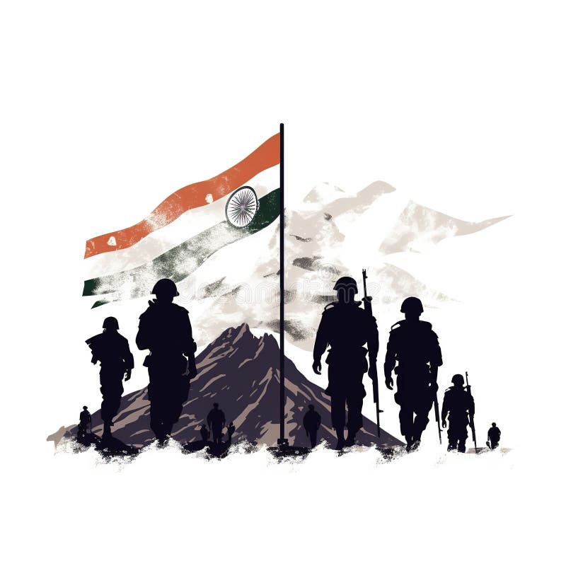 Illustration of Abstract Concept for Kargil Vijay Diwas. Generative Ai ...