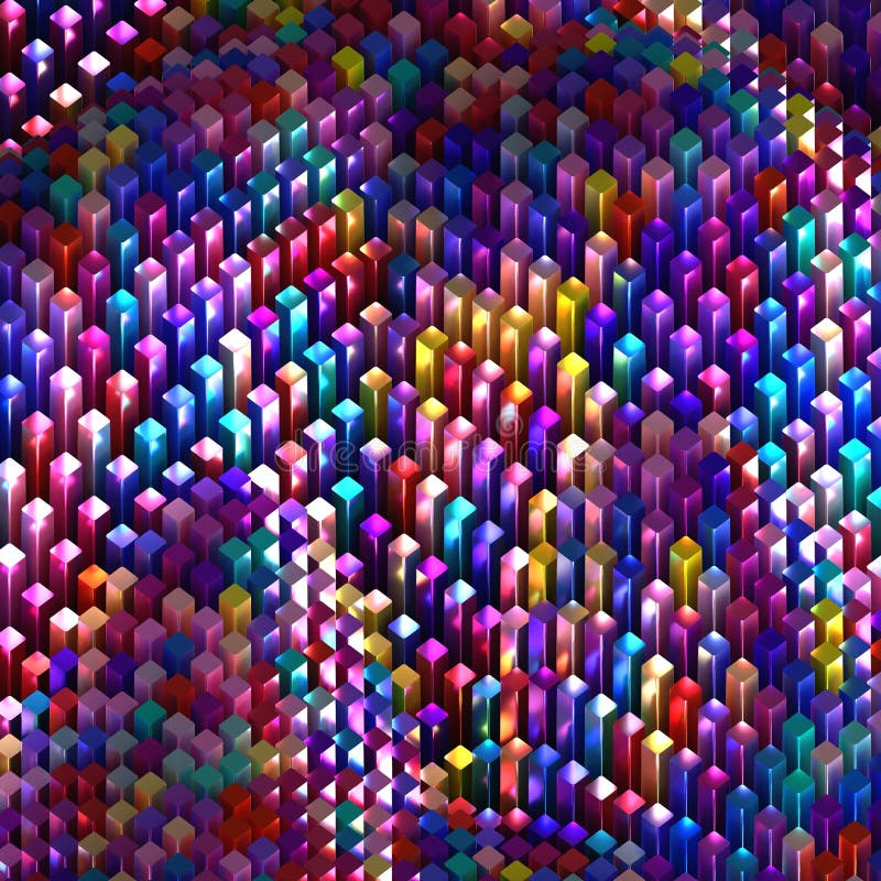 Illustration of Abstract 3D Background from Multi-colored Shapes, AI ...