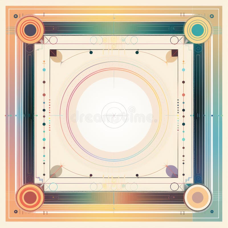 An Illustration of an Abstract Design in the Shape of a Square Stock ...