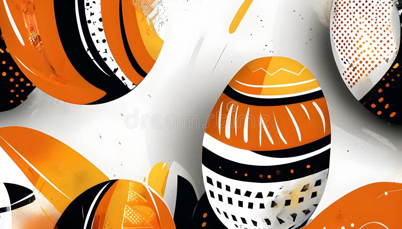 Illustration of an Abstract Easter Egg Design with Modern Geometric ...