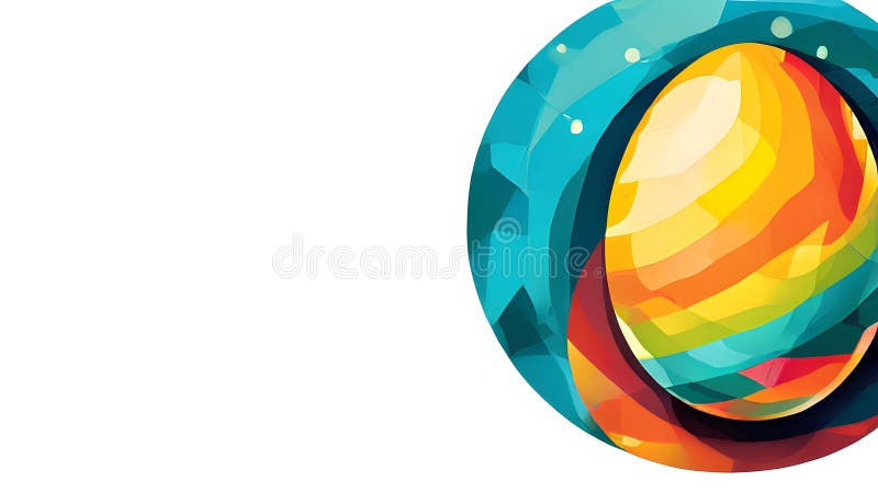 Illustration of an Abstract Easter Egg Design with Modern Geometric ...