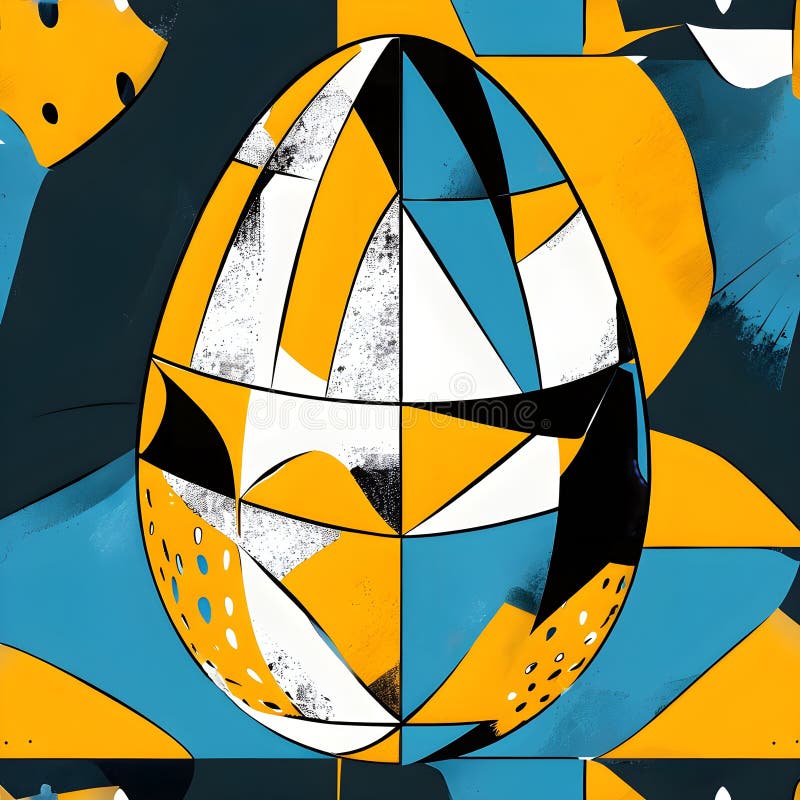 Illustration of an Abstract Easter Egg Design with Modern Geometric ...