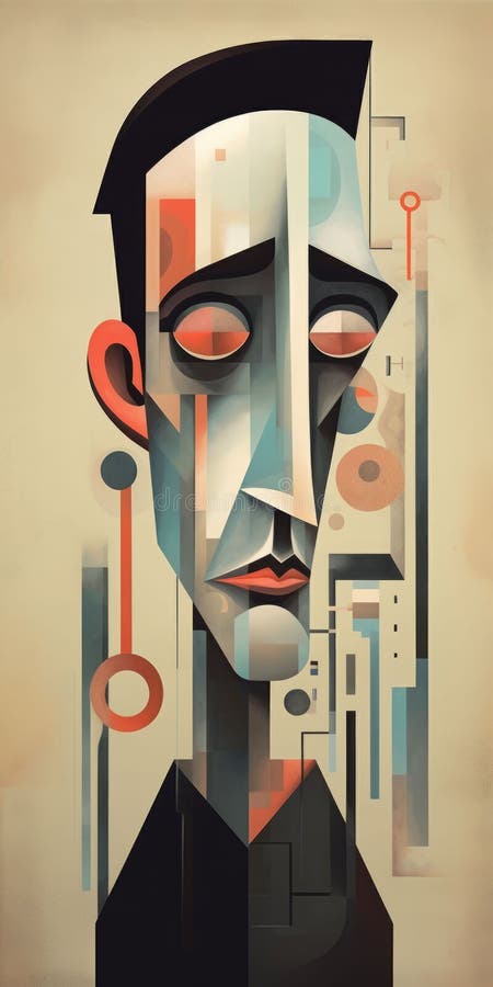 Illustration Abstract of Face and Portrait by Fine Art Style Created ...