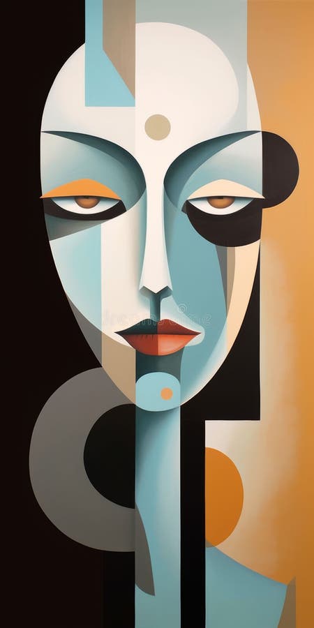 Illustration Abstract of Face and Portrait by Fine Art Style Created ...