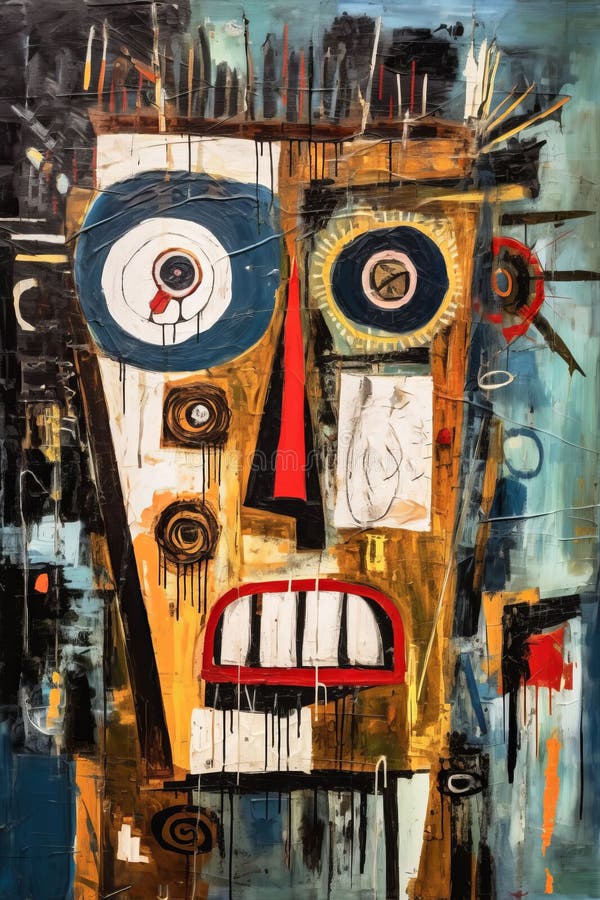 Illustration Abstract of Face and Portrait by Fine Art Style Created ...