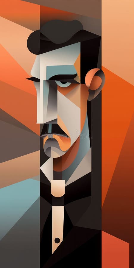 Illustration Abstract of Face and Portrait by Fine Art Style Created ...