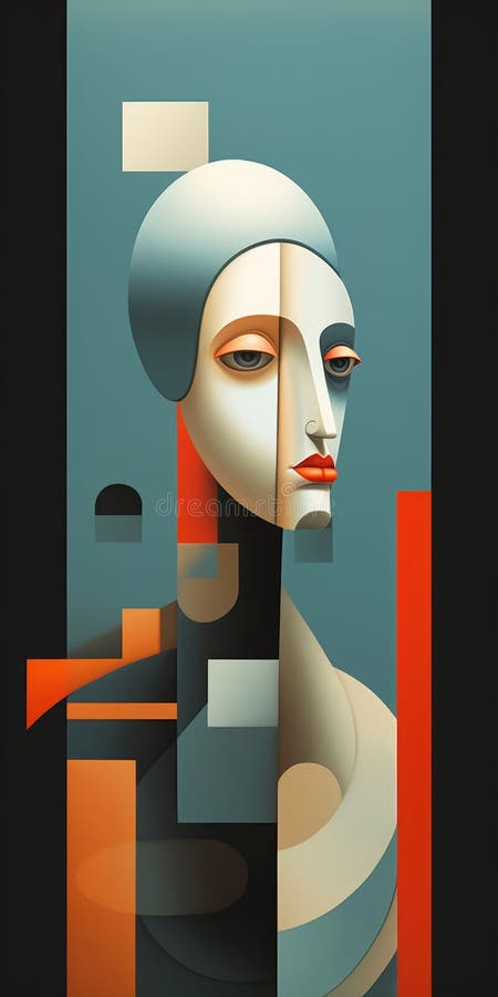 Illustration Abstract of Face and Portrait by Fine Art Style Created ...