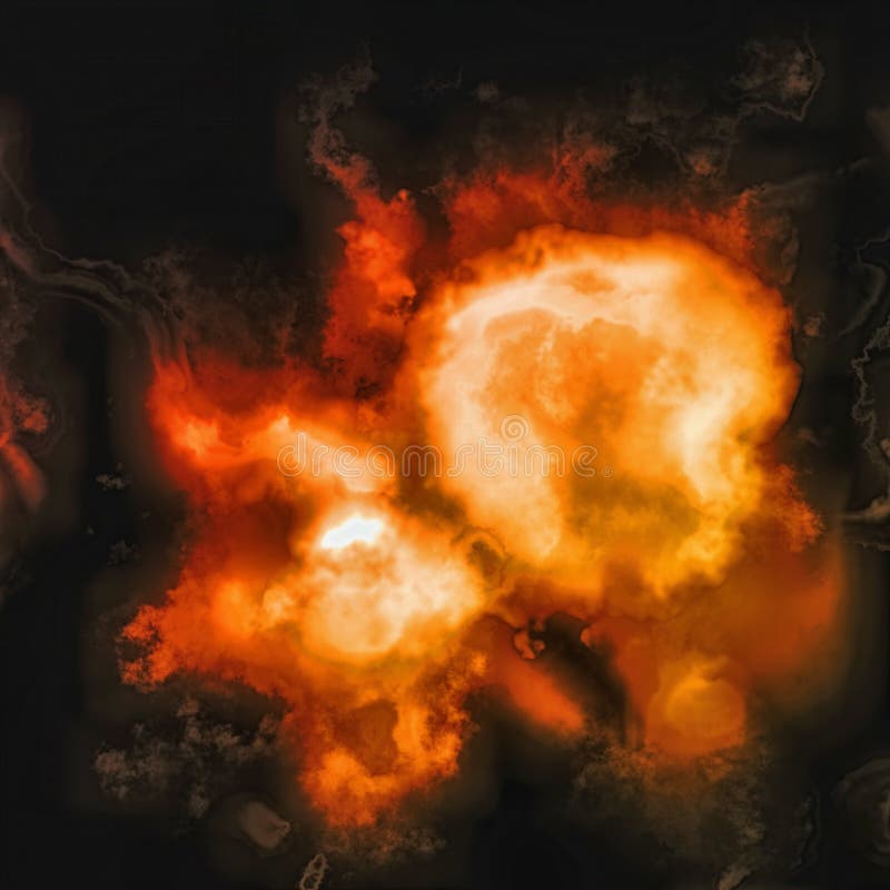 Illustration of an Abstract Fire Flame in the Dark Stock Illustration ...