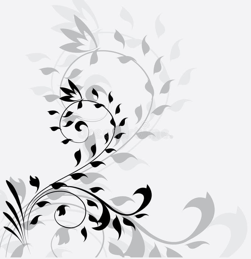 Illustration of Abstract Floral Silhouette Stock Vector - Illustration ...
