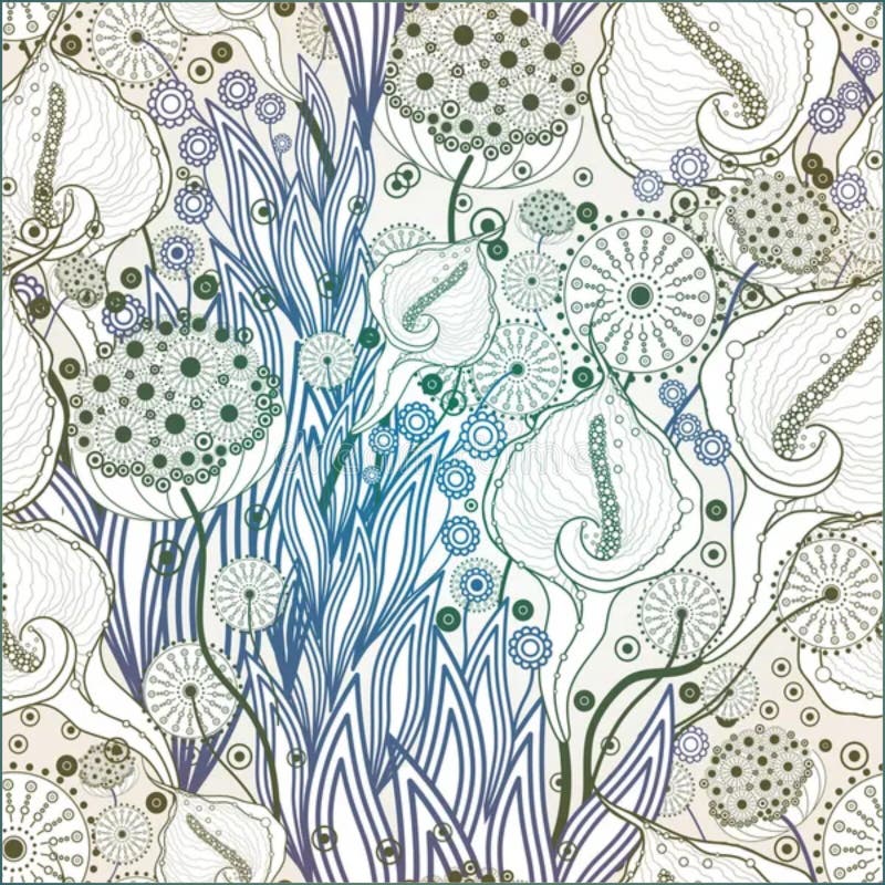 Illustration Abstract Flower Pattern Wallpaper Stock Illustration ...