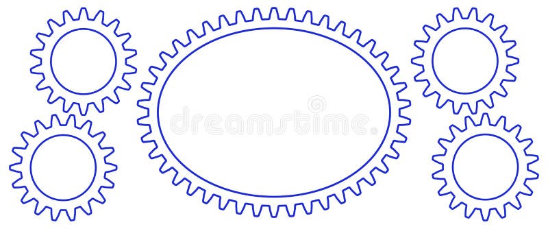 Gear border stock vector. Illustration of border, machine - 13112983