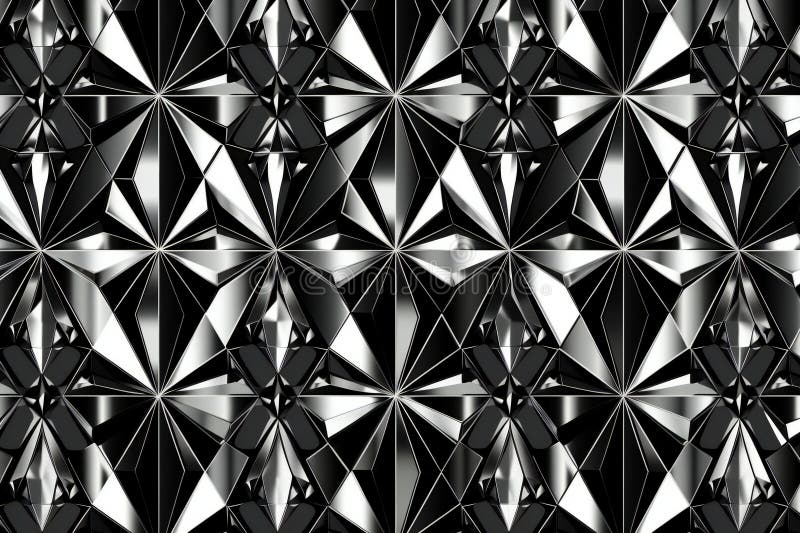Abstract Geometric Background, Black and White Diamond Pattern Stock ...