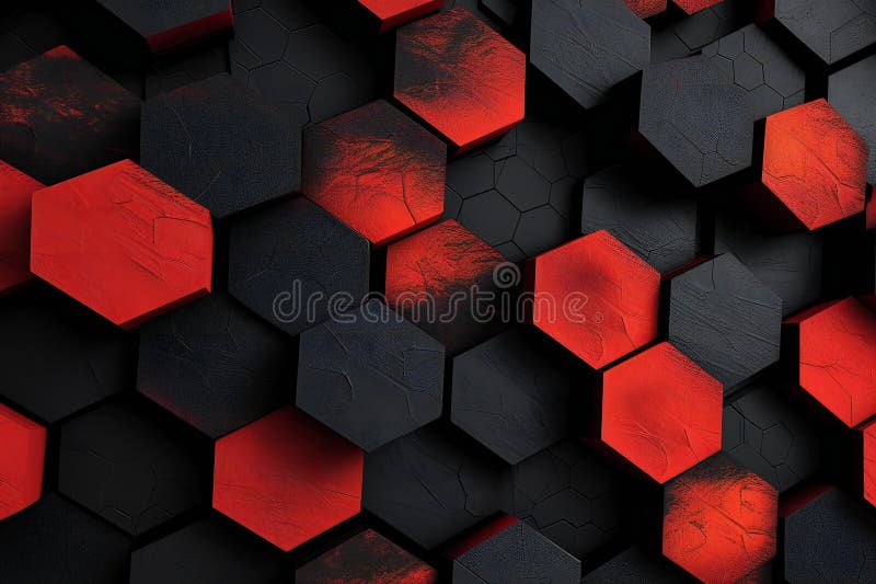 Illustration of Abstract Geometric Composition, Hexagonal Background ...