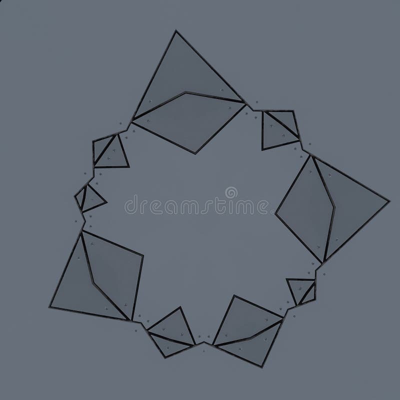 Illustration of Abstract Geometrical Triangle-shaped Particles on Gray ...
