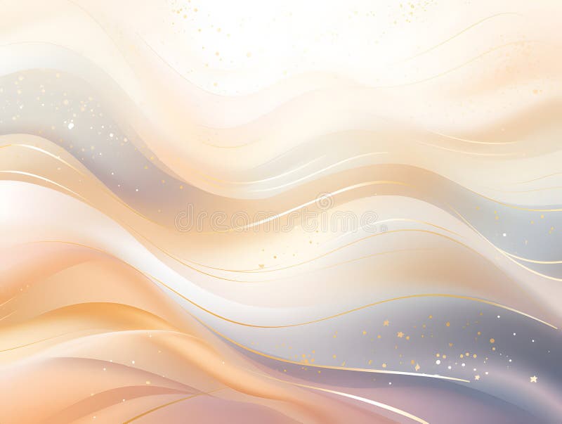 Illustration of Abstract Gold Wave Shape with Gradient Background ...