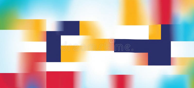 Illustration Abstract Graphic with Colorful Rectangular Shapes and ...