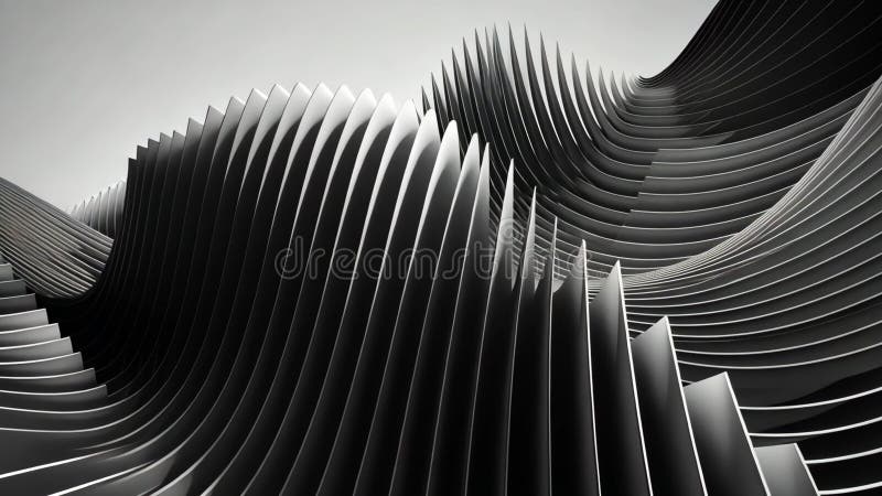 Illustration Abstract of a Grayscale of Structure Moving Seamlessly on ...