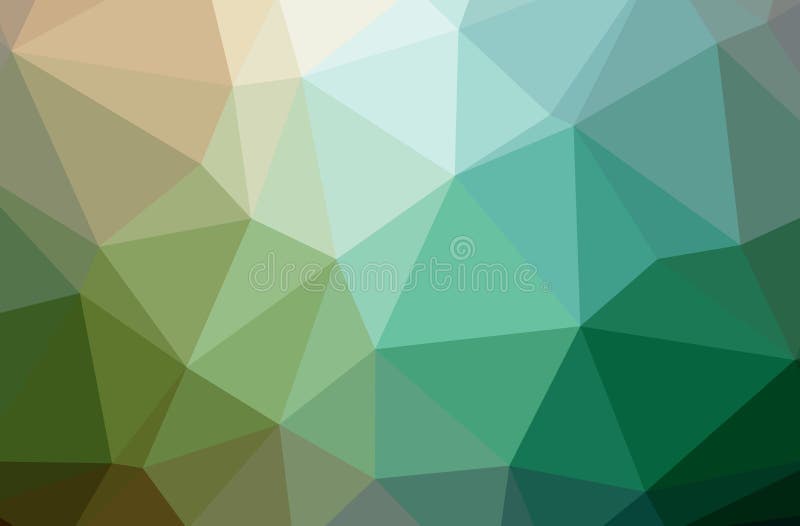 Illustration of Abstract Green Horizontal Low Poly Background ...