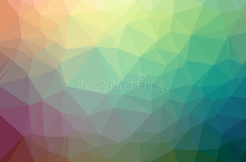 Illustration of Abstract Green, Yellow Horizontal Low Poly Background ...