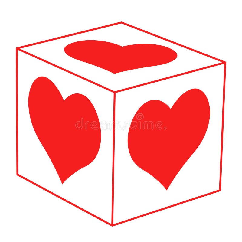Abstract heart cube stock vector. Illustration of pink - 107997249 Abstract heart cube stock vector. Illustration of pink - 107997249