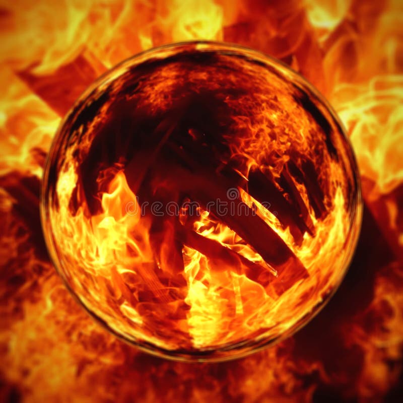 Illustration of an Abstract Image of a Fiery Flame Stock Illustration ...