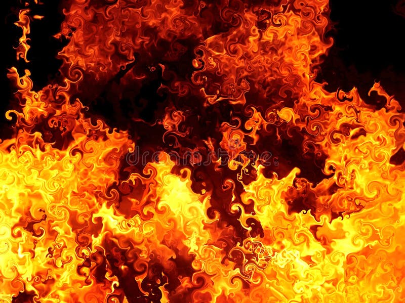 Illustration of an Abstract Image of a Fiery Flame Stock Illustration ...