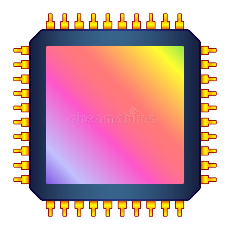 Integrated Circuit Illustration Stock Vector - Illustration of main ...