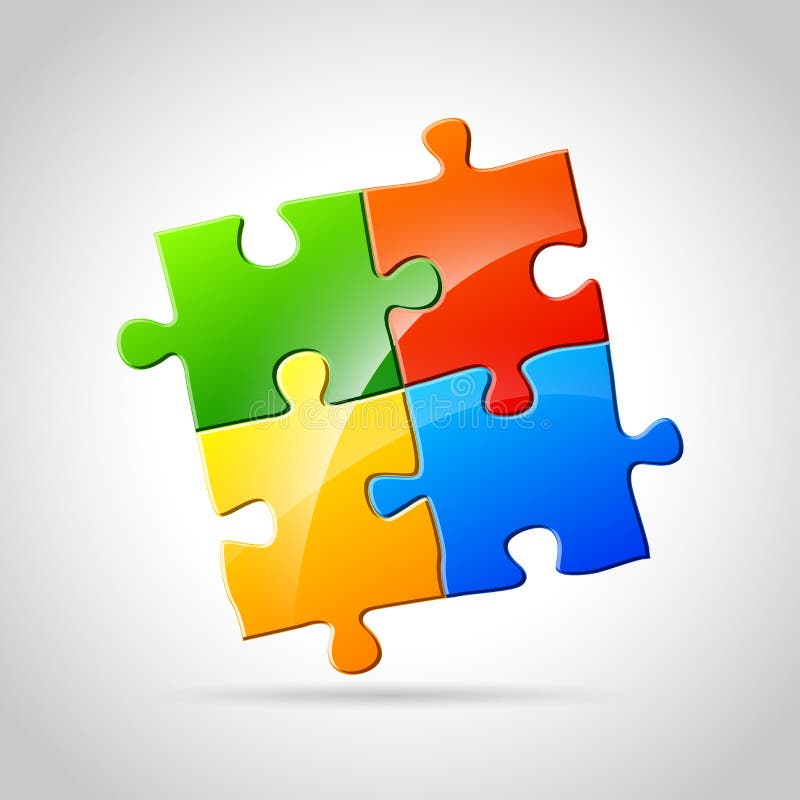Abstract jigsaw puzzle stock vector. Illustration of jigsaw - 107716046