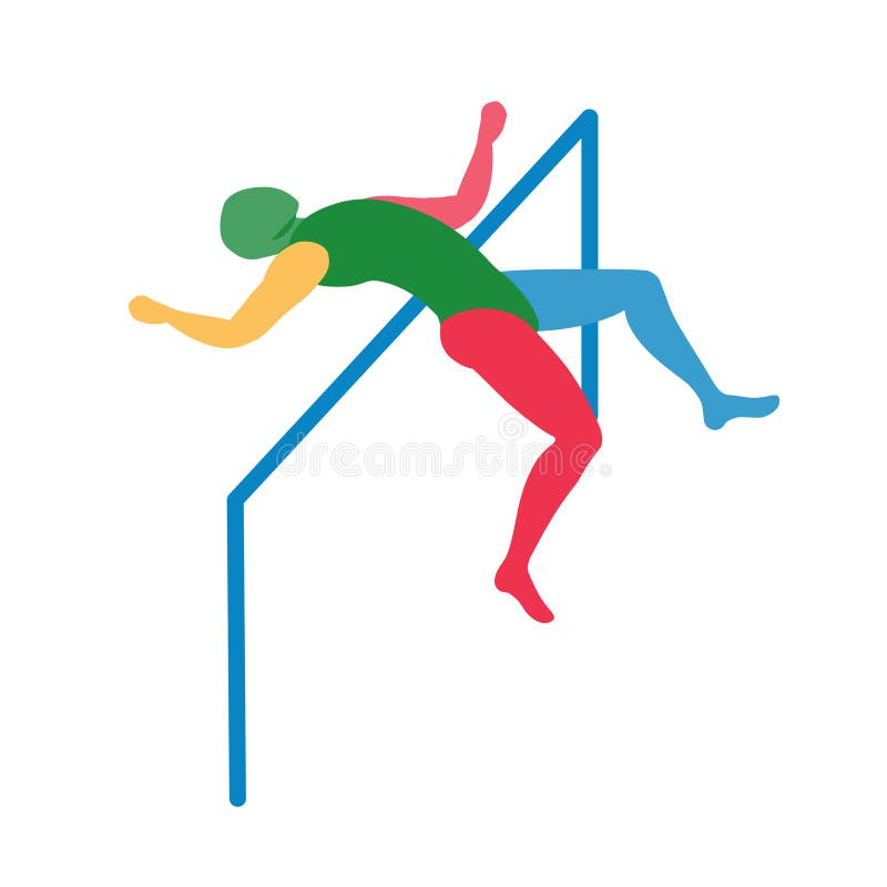 Illustration Abstract Jumper Silhouette Icon Isolated Stock ...