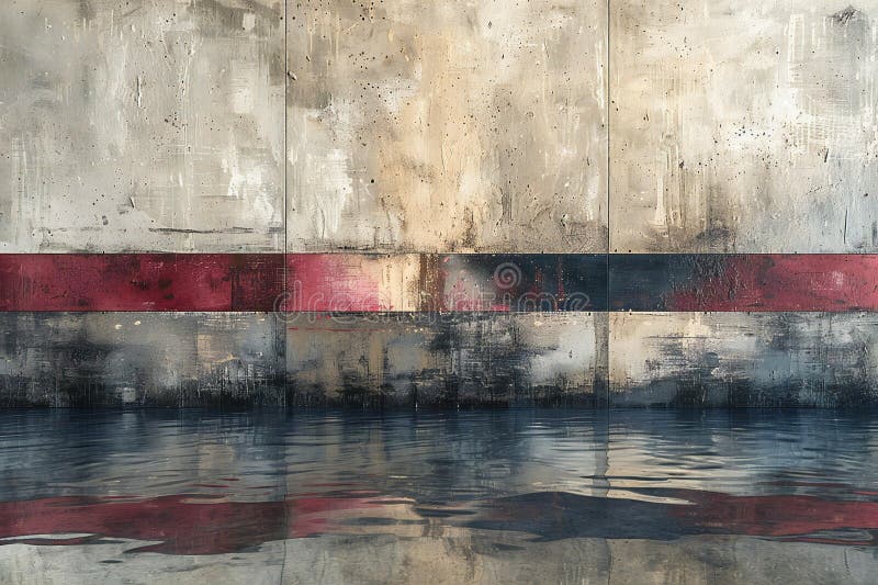 An Abstract, Large Piece of Artwork in the Form of a Concrete Wall ...